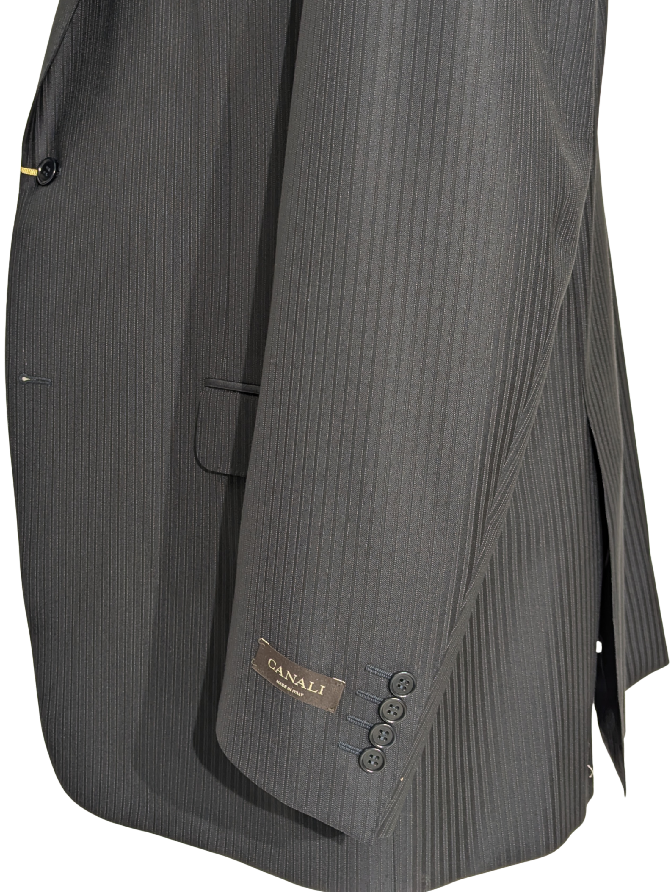 Canali Navy Pinstriped Wool-Silk Suit 50L – The Suit Depot