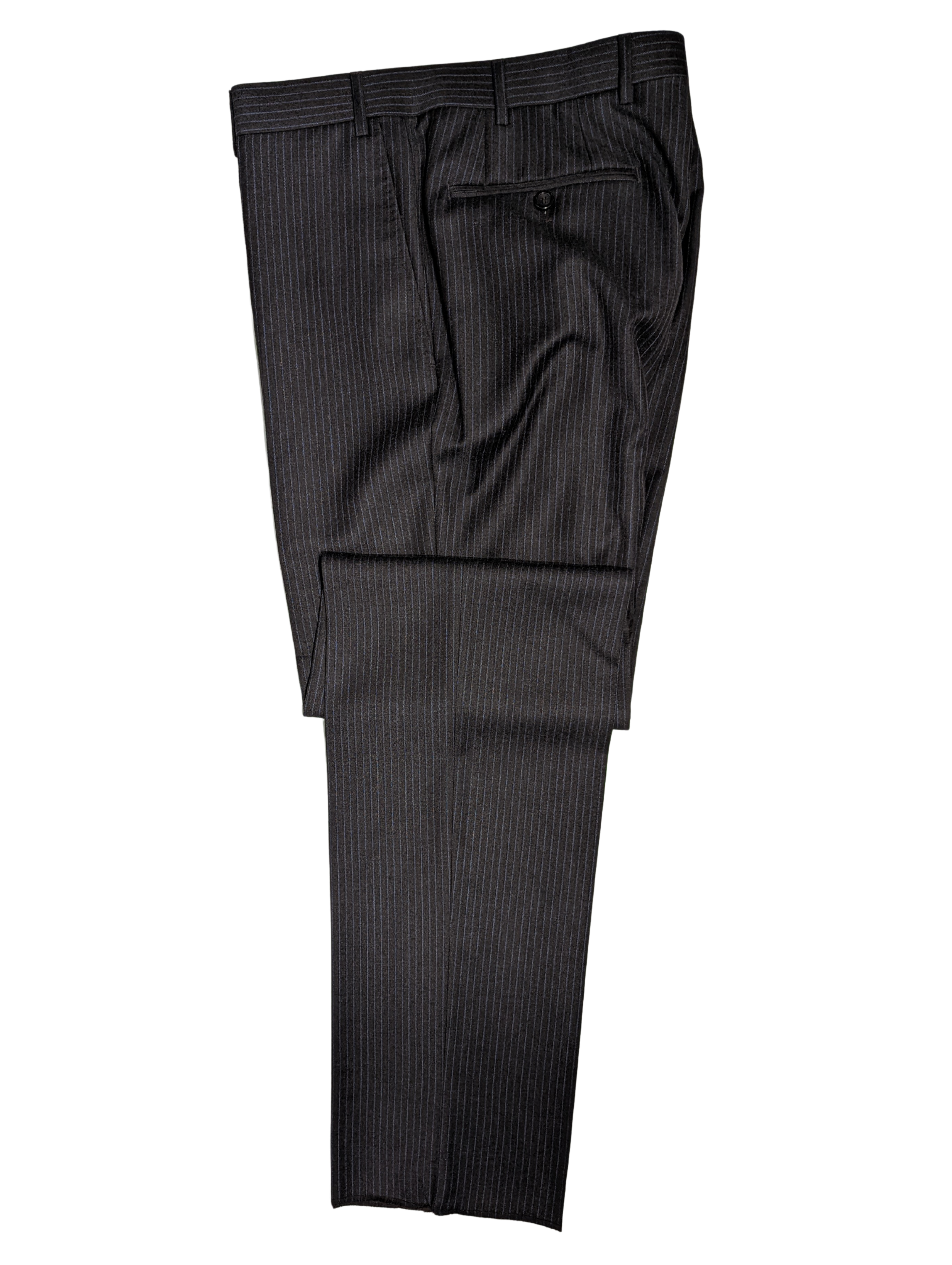 Canali Charcoal Pinstripe 100% Wool Suit 38R – The Suit Depot