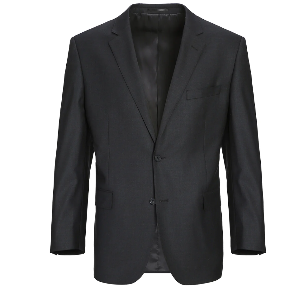 Raphael Men’s Charcoal Gray Slim Fit Notch Lapel Two-Button Suit – The ...