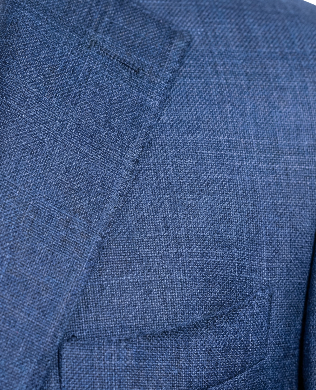 Joseph Bach Mens Blue Plaid Half-Canvassed Slim Fit Notch Lapels 2 But ...