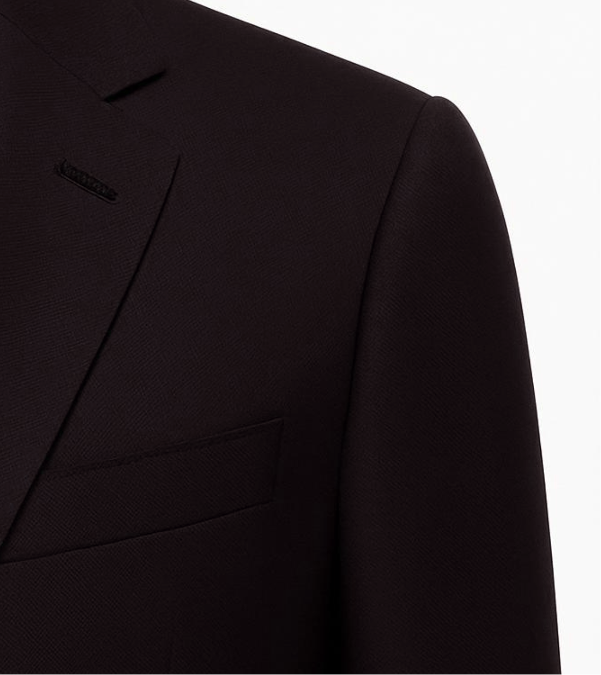 Centrion Mens Solid Black Fine Twill Weave Notch Lapels Classic Fit 2 ...