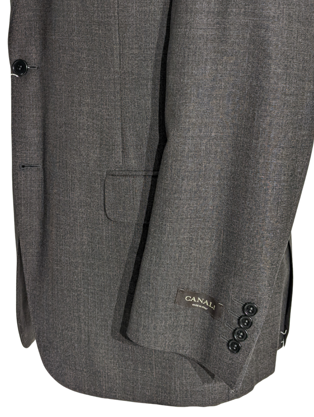 Canali Men's Charcoal Fully-Canvassed 100% Wool Suit 44R – The Suit Depot
